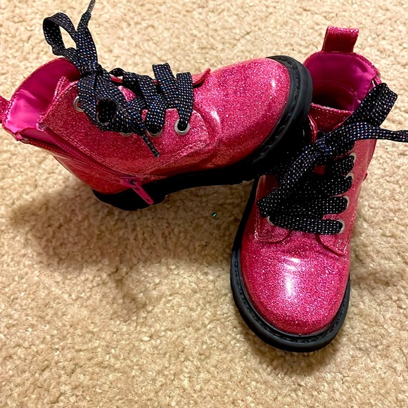 thereabouts | Shoes | There Abouts Hot Pink Sparkle Girls Combat Boots ...